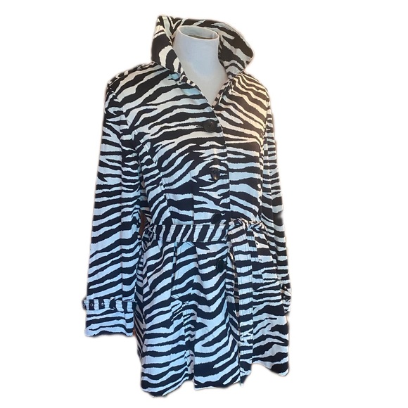 Jackets & Coats | Appraisal Jacket Zebra Print Lined Button Front And ...